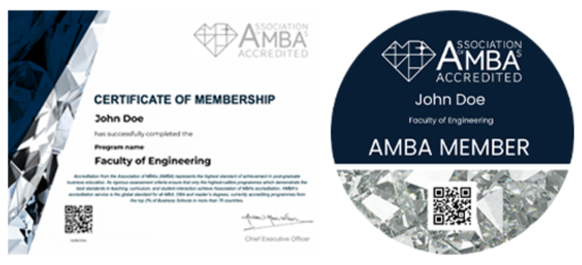 AMBA Badge or Certificate