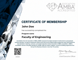 AMBA Badge or Certificate